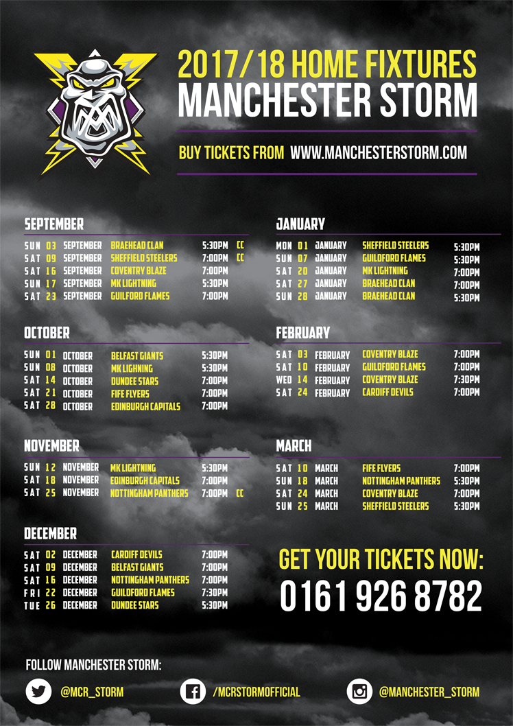 FIXTURES – Manchester Storm