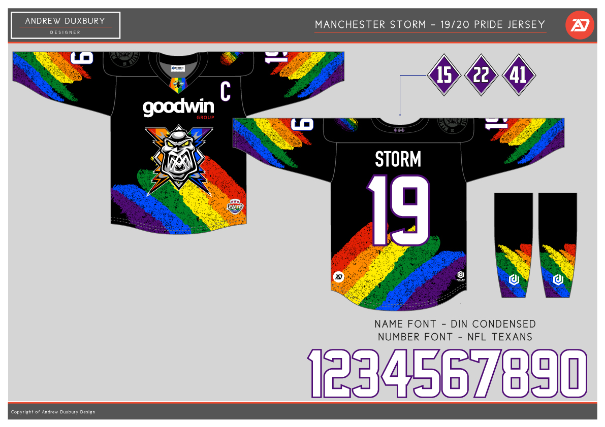 Manchester Storm to wear special pride jersey this sunday as part of ...